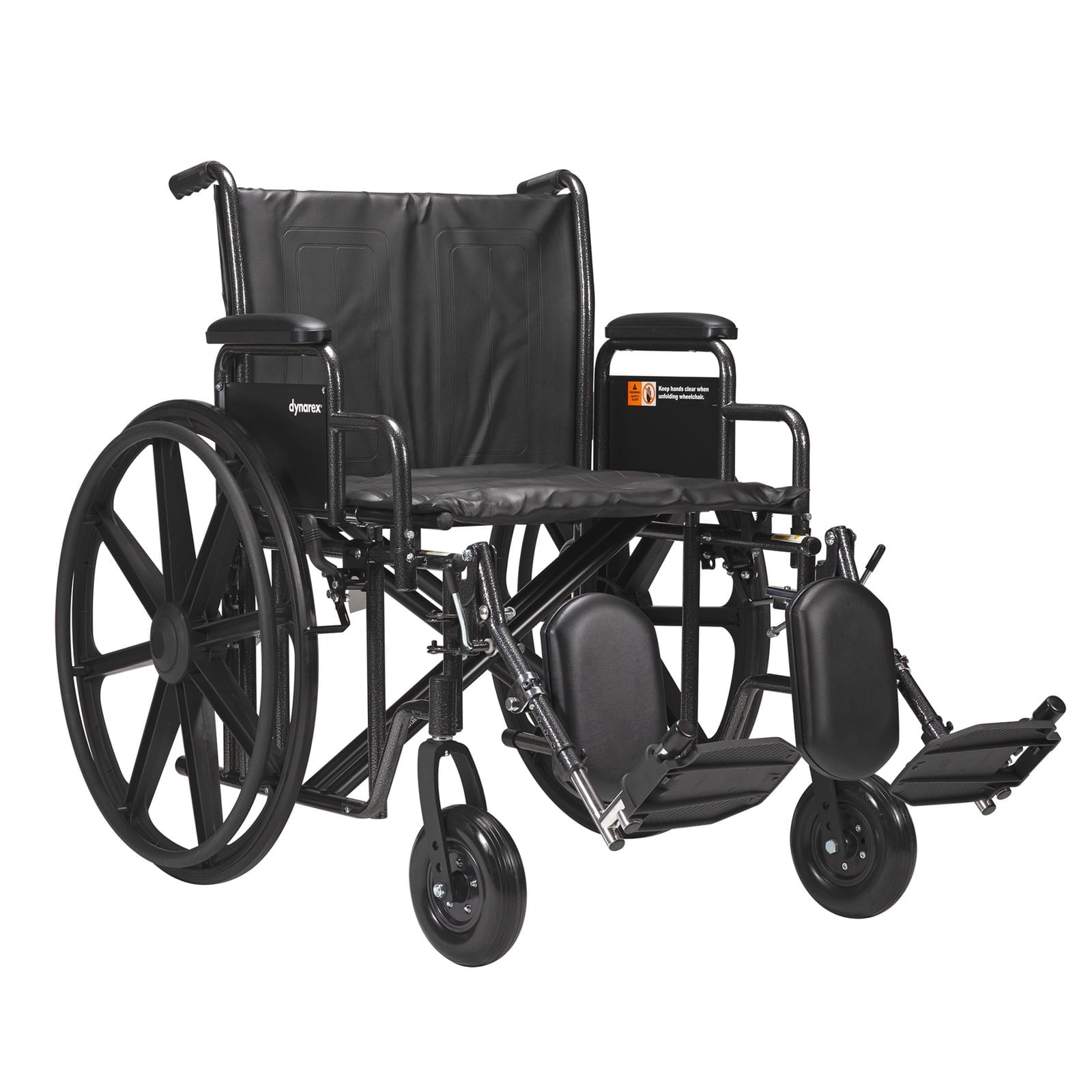 Dynarex DynaRide Bariatric Wheelchair, 500 lb Capacity, 22” x 18" Seat ...