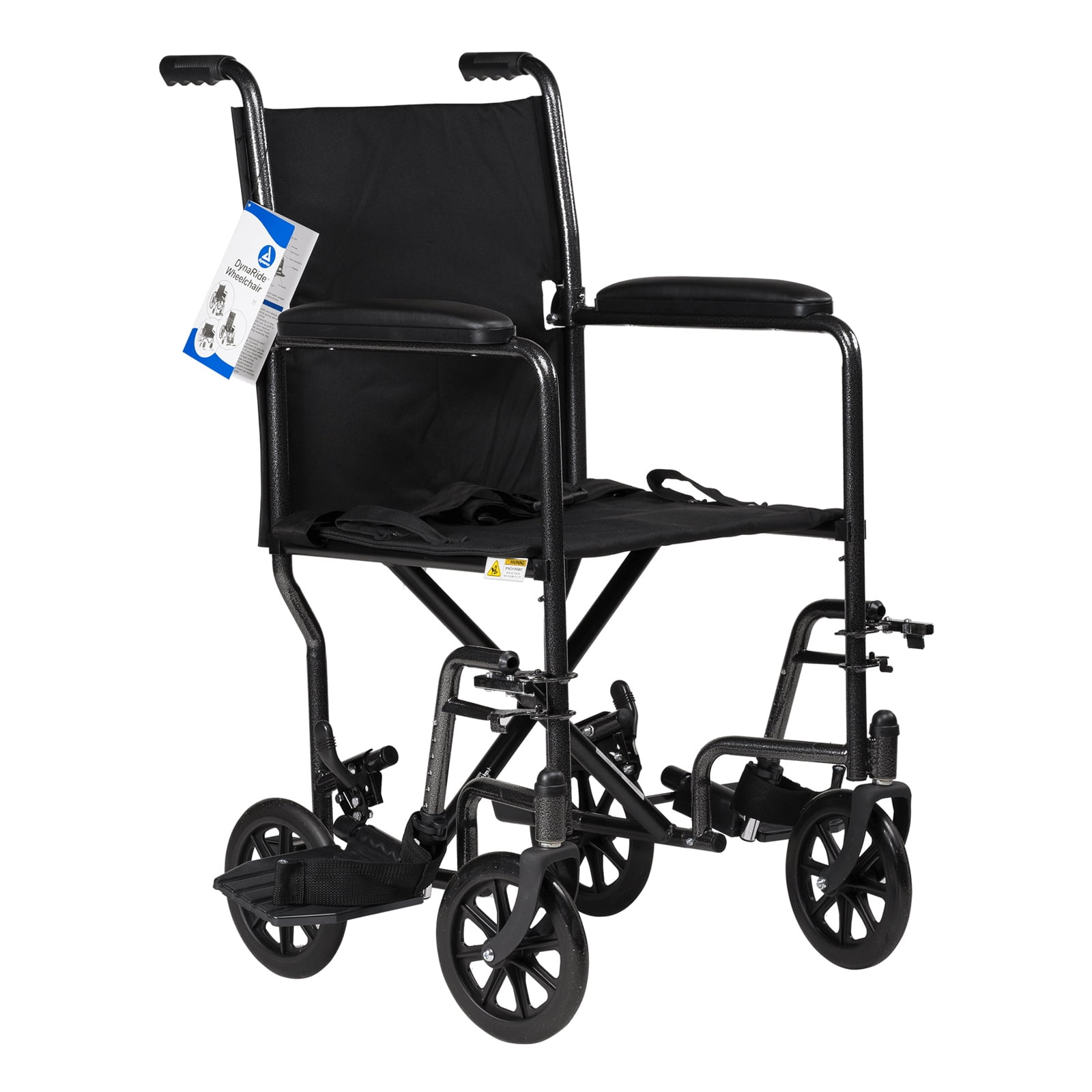 Dynarex DynaRide Transport Wheelchair with Fixed Full Arms & Swing Away ...