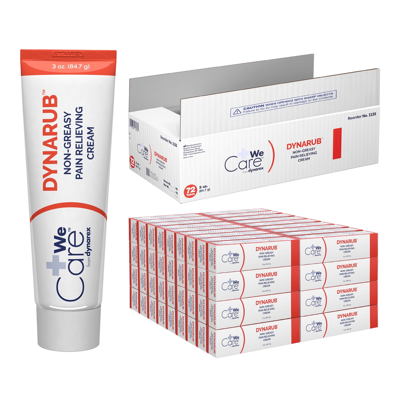 Dynarex DynaRub Cream - Mentholated Topical Muscle Pain Relief Cream ...