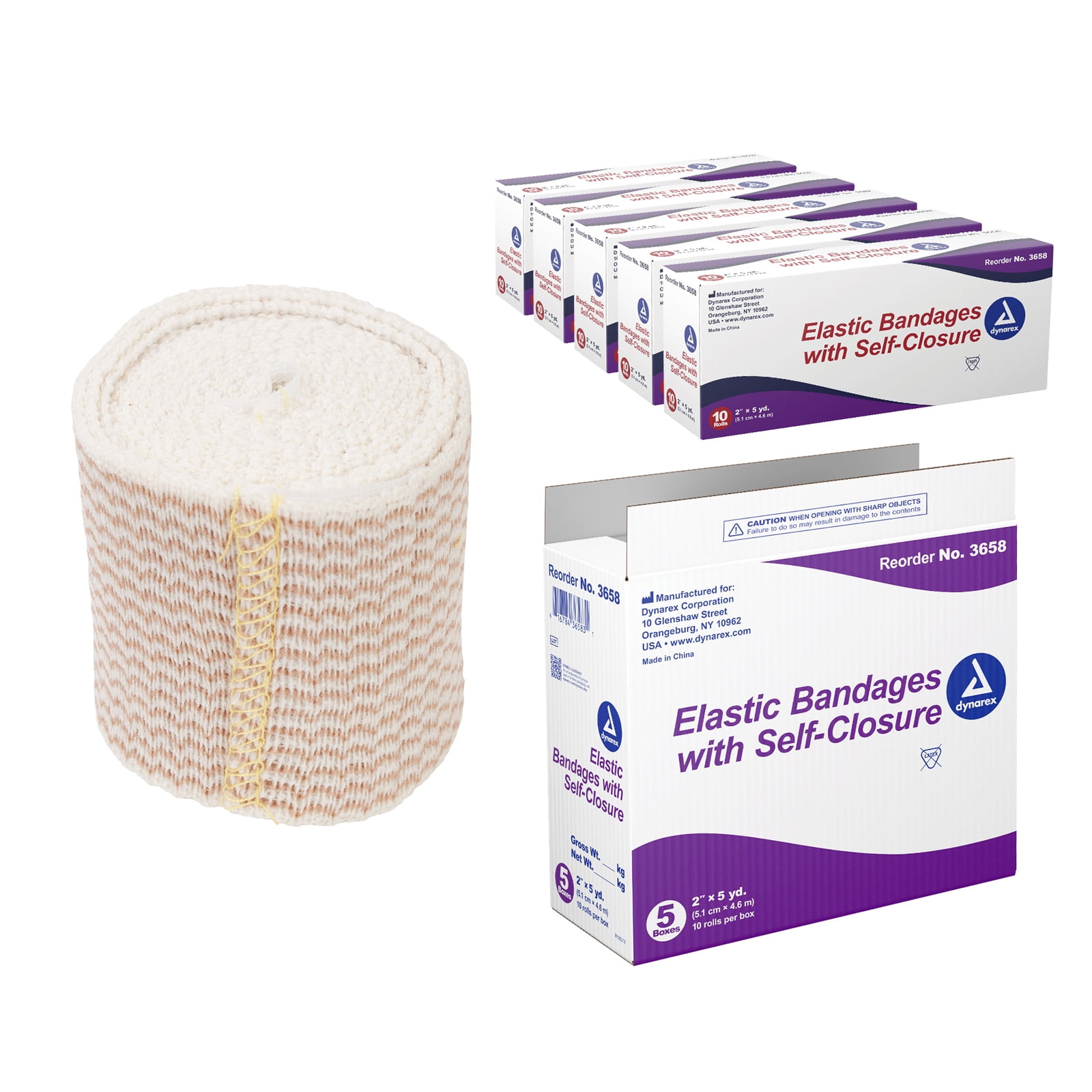 Dynarex Elastic Bandages with Self-Closure, Outstanding Compression and ...