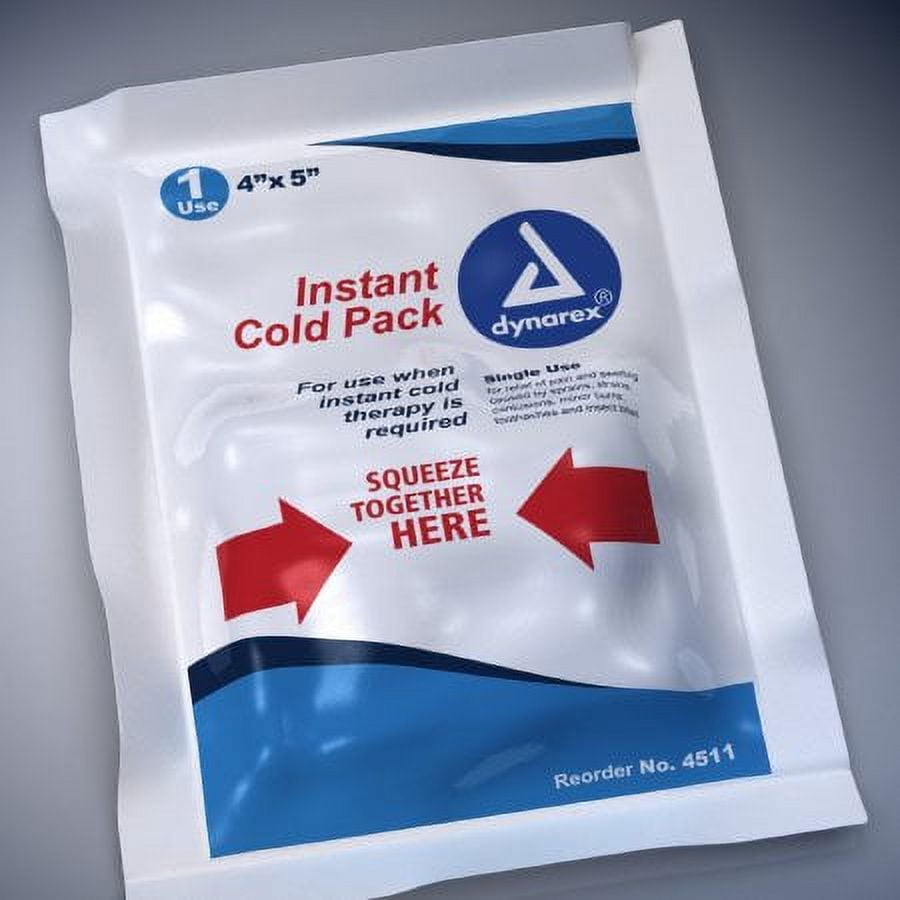 Dynarex Instant Cold Pack, General Purpose, 4 x 5 Inch, Disposable ...