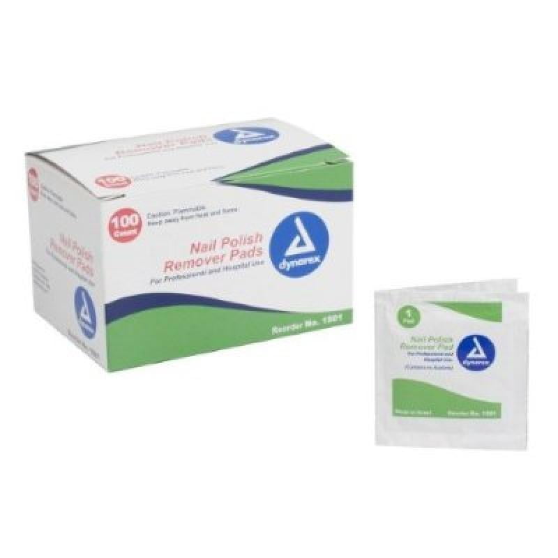 Dynarex Nail Polish Remover Pad 1501, Box of 100 (10 Pack) - Walmart.com