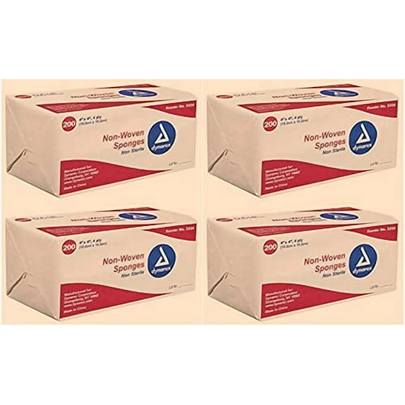 Dynarex Non-Woven Sponges, Non-Sterile, Gauze, for Cleansing, Prepping ...