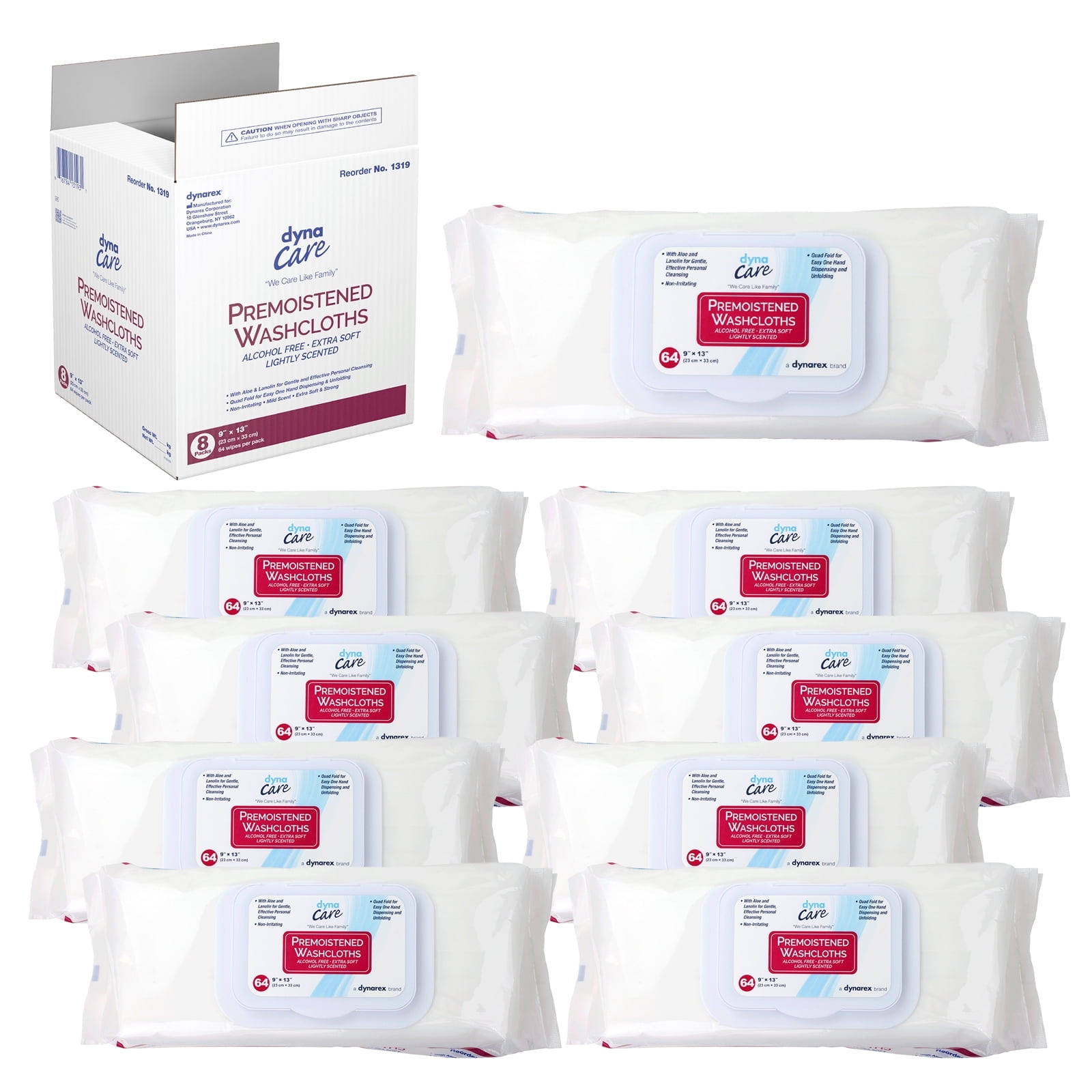 Dynarex Personal Cleansing Wipe 9 x 13" 1319, 512 Wipes - Walmart.com