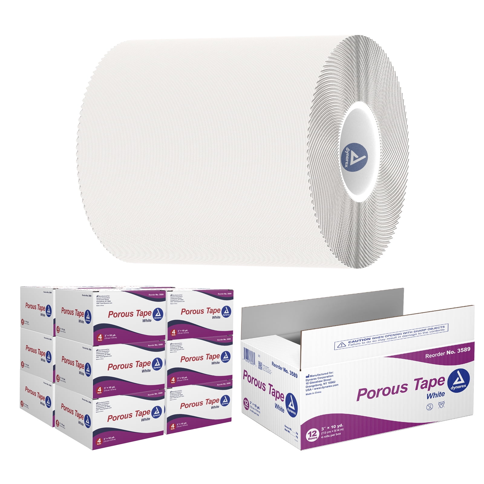 Dynarex Porous Tape - Medical Tape for Wound Care - Non Sterile, Easy ...