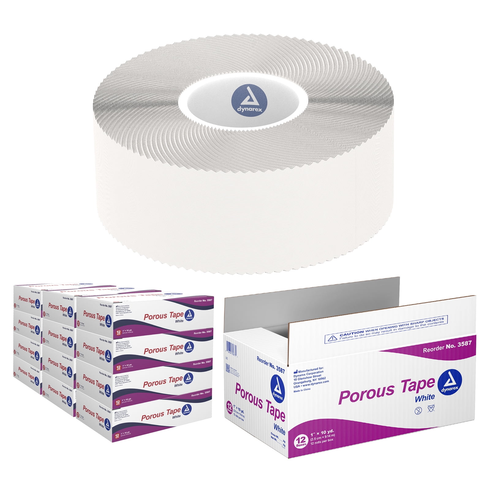 Dynarex Porous Tape - Medical Tape for Wound Care, Dressing, Hospital - Non Sterile, Easy to ...