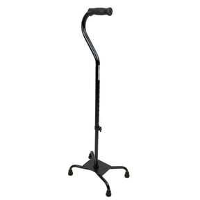 McKesson Chrome Steel Large Base Quad Cane, Adjustable Height 29" to 37 ...