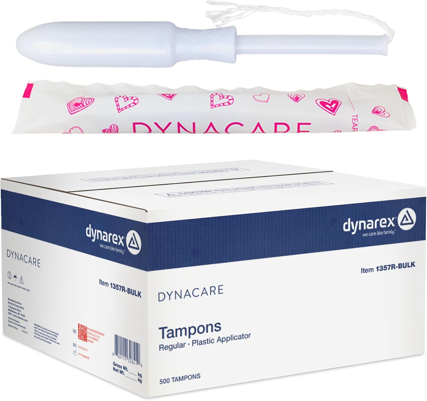 Dynarex Regular Tampons - Feminine Hygiene Product with Plastic ...
