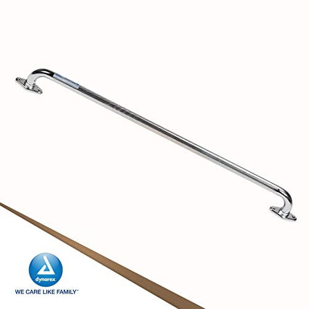 Dynarex Rotating Flange Knurled Grab Bar-24 Inch, Stainless Steel with ...