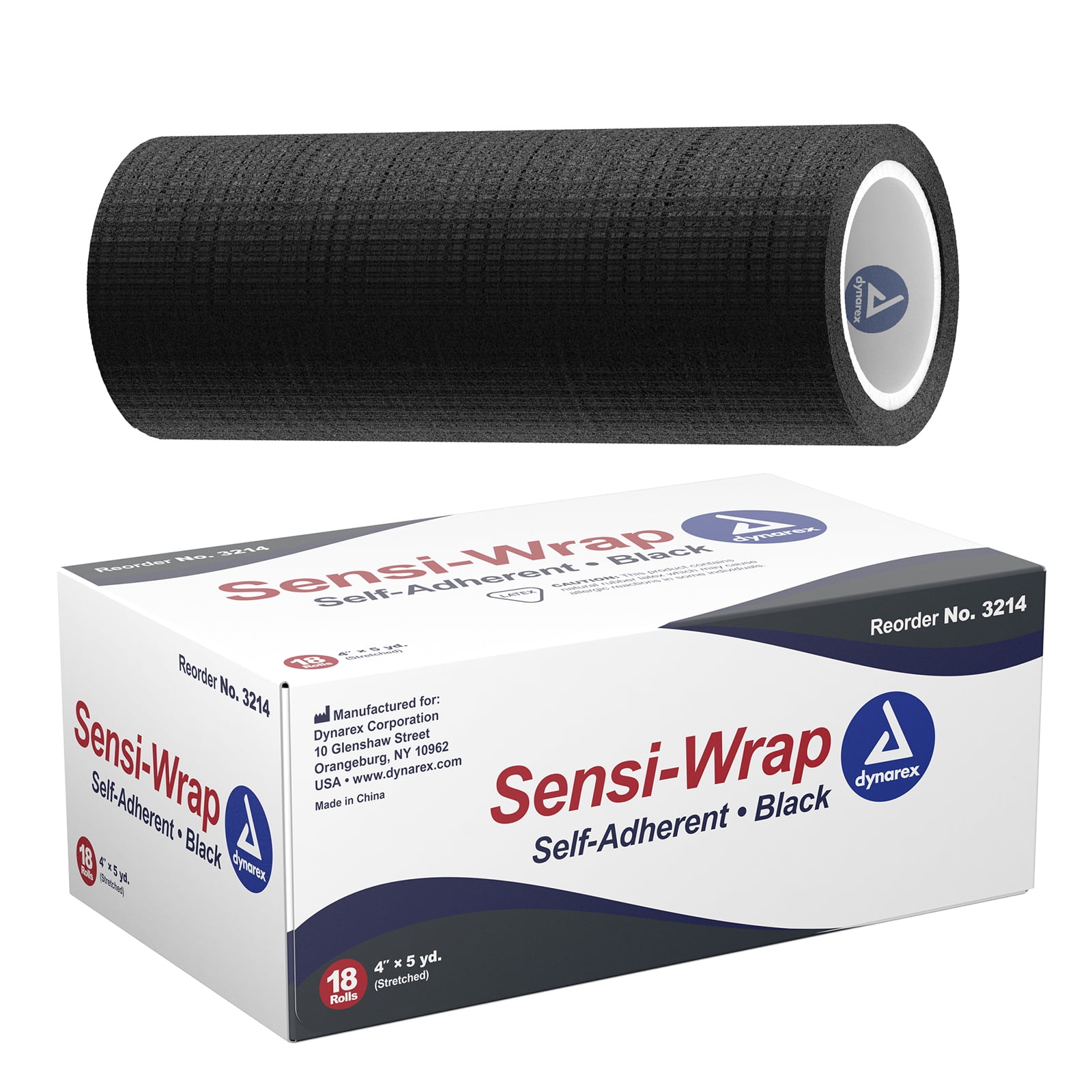 Dynarex Sensi Wrap, 18 Pack of Self Adhesive Bandage Wrap, 4"x 5 Yards ...