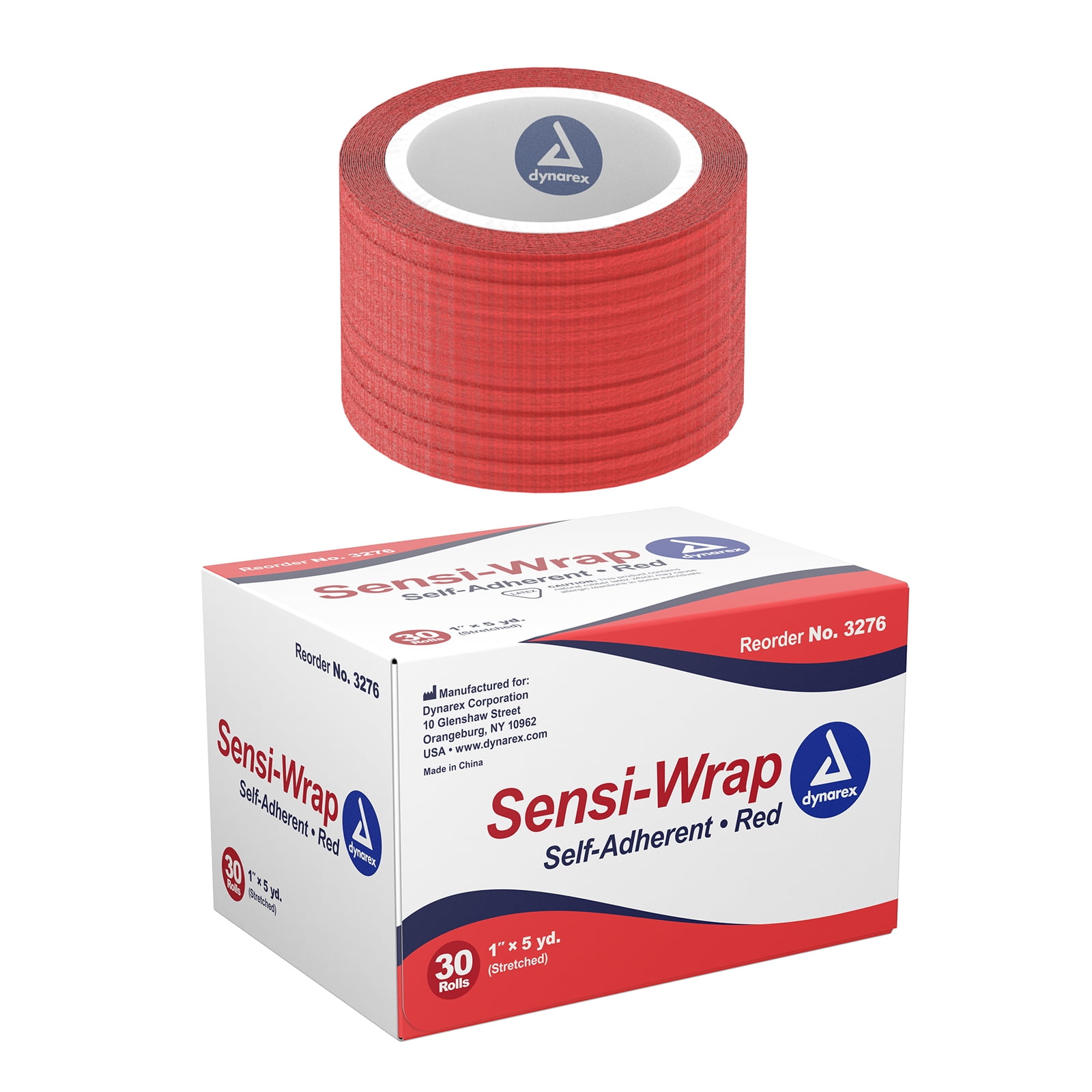 Dynarex Sensi Wrap, 30 Pack of Self Adhesive Bandage Wrap, 1"x 5 Yards ...