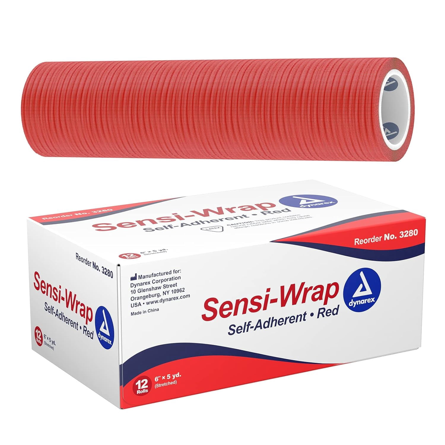 Dynarex Sensi Wrap, 12 Pack of Self Adhesive Bandage Wrap, 6"x 5 Yards ...
