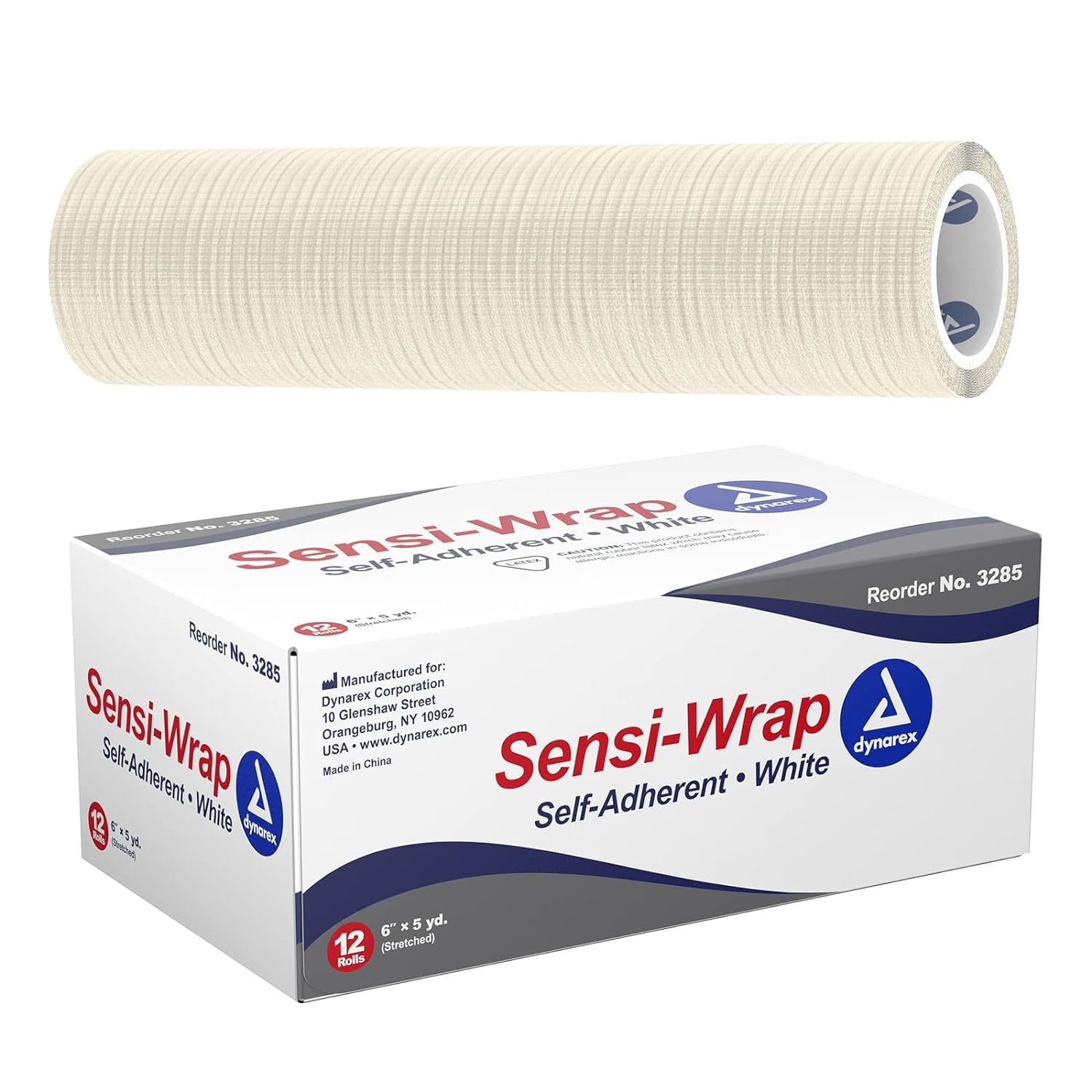 Dynarex Sensi Wrap, 12 Pack of Self Adhesive Bandage Wrap, 6" x 5 Yards ...