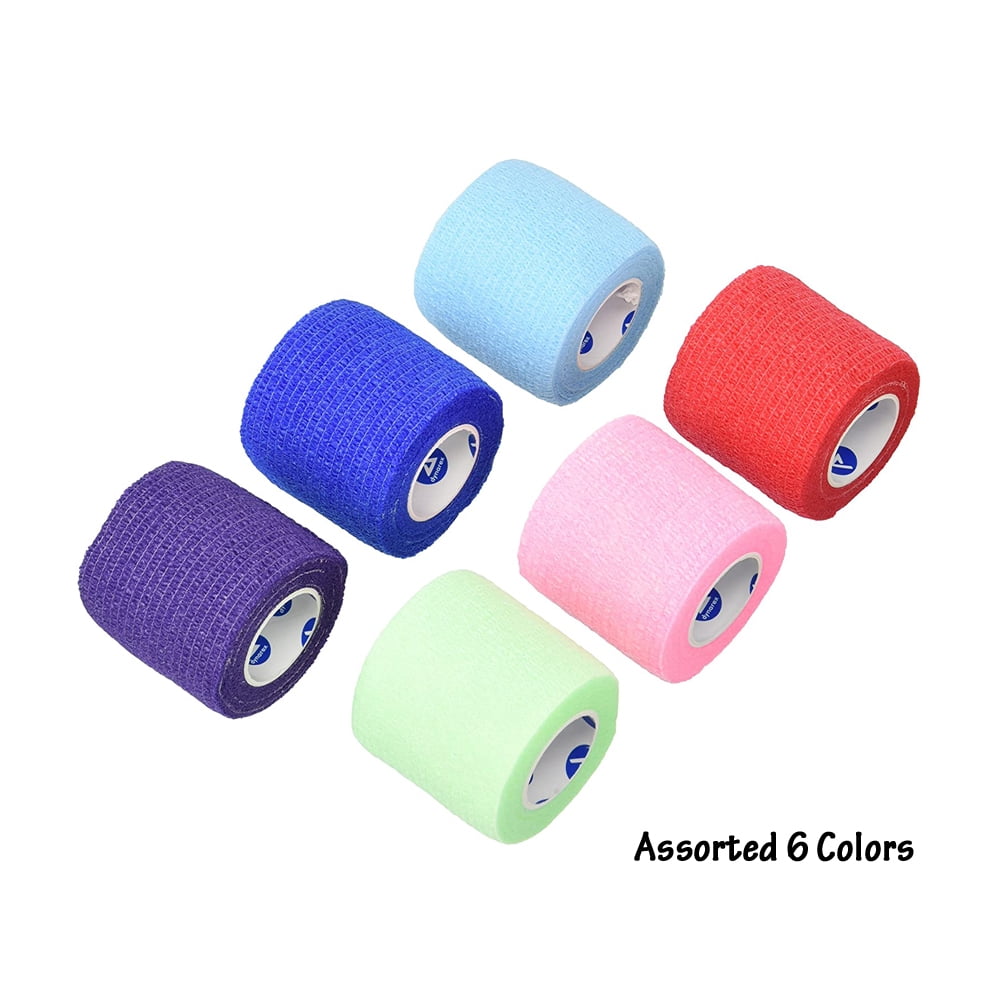 Dynarex Sensi-Wrap Self-Adherent Medical Wraps, Assorted Colors, 2" x ...