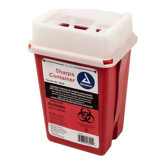 Sharps Container for Home & Professional Use - 3 Pack Needle Disposal ...
