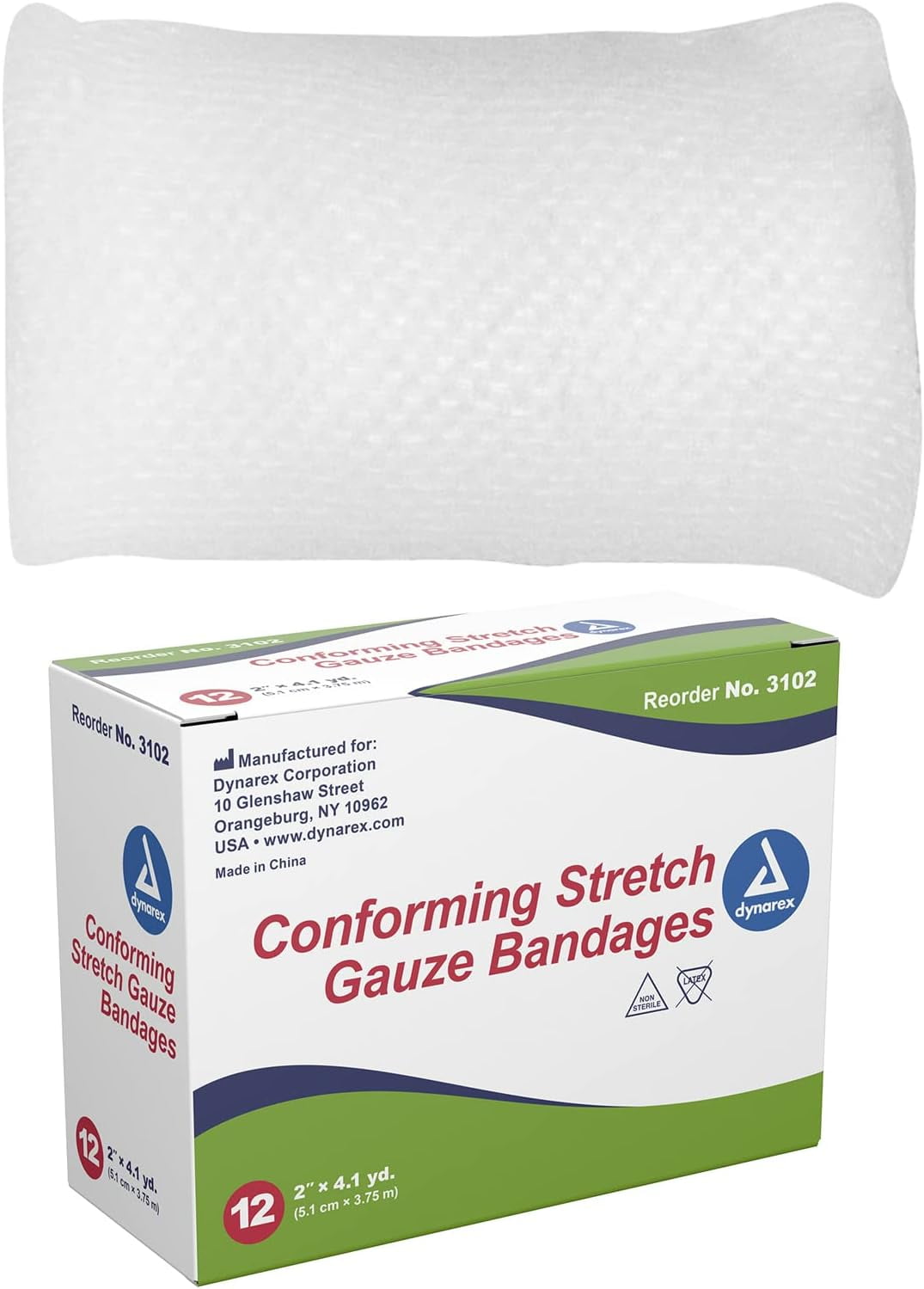 Dynarex Stretch Gauze Bandages, Non-Sterile 1 Box - Walmart.com