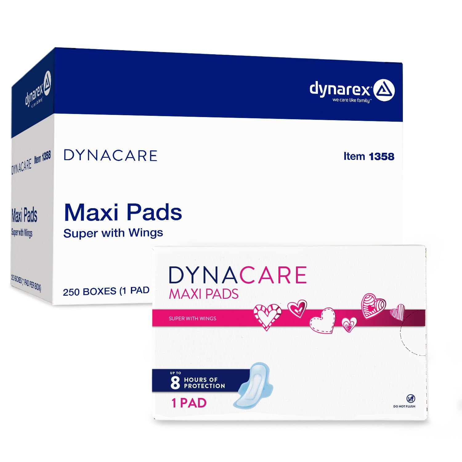 Dynarex Super Maxi Pads with Wings - High Absorbency Feminine Sanitary ...