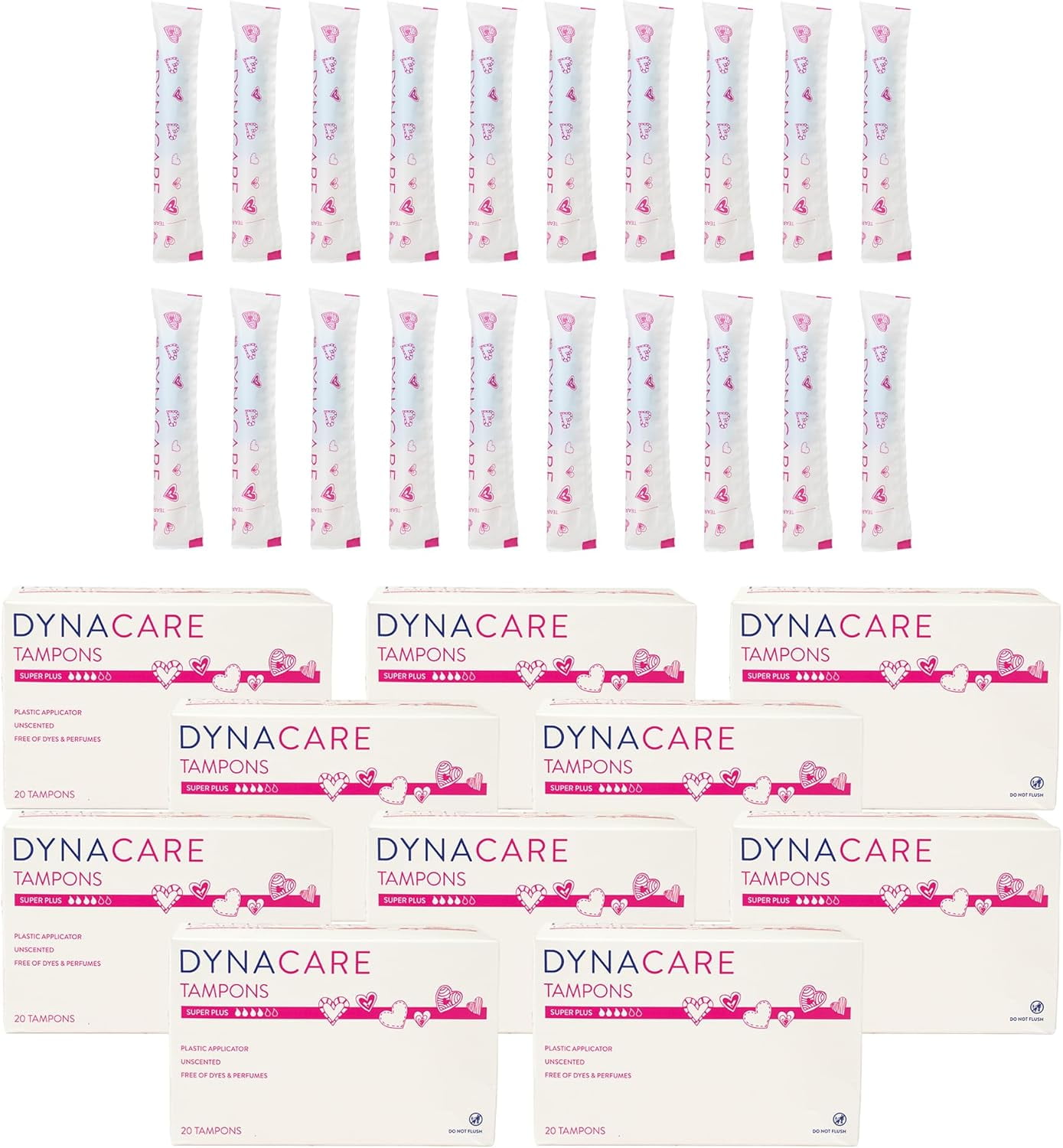 Dynarex Super Plus Tampons – Bulk Feminine Hygiene Product with Plastic ...