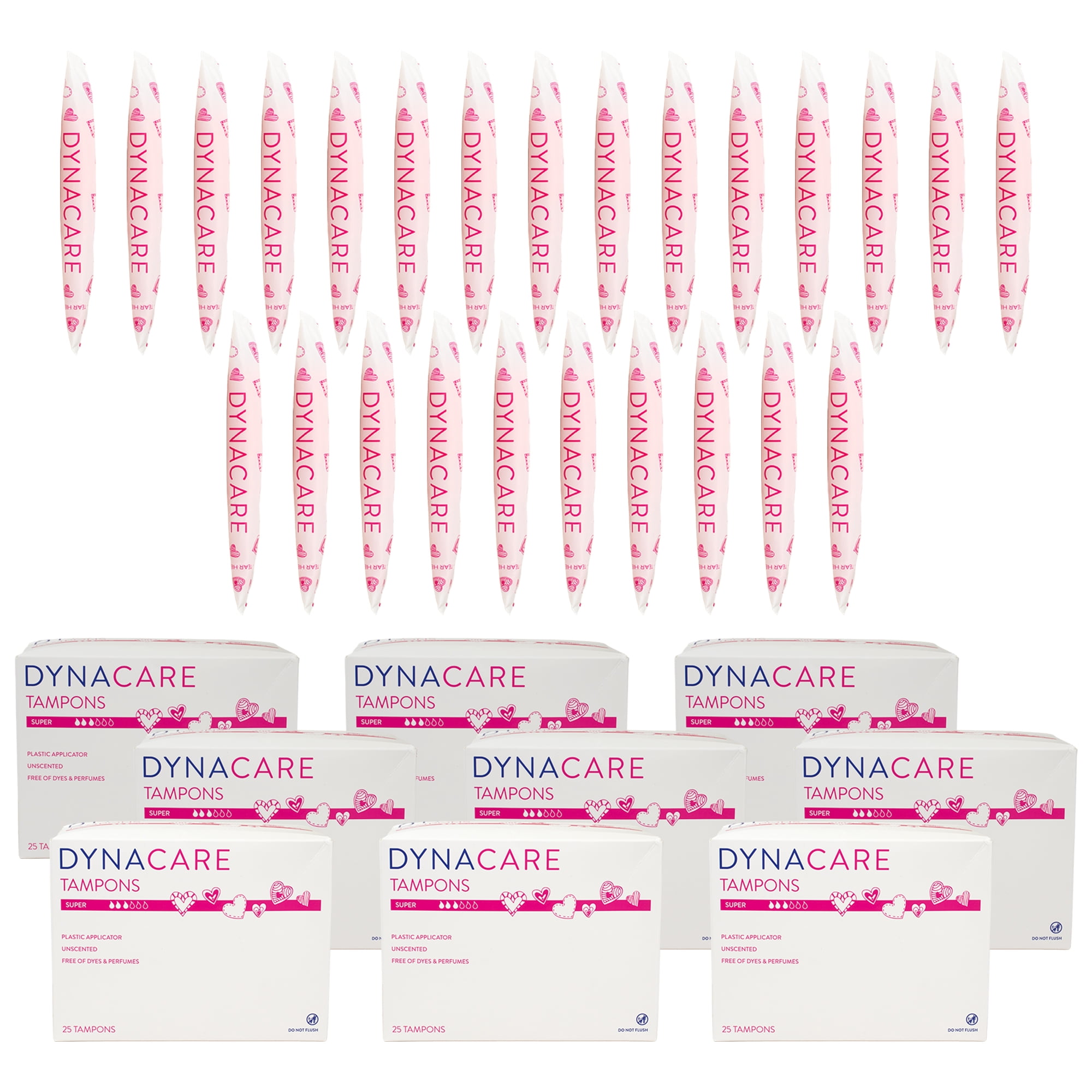 Dynarex Super Tampons – Bulk Feminine Hygiene Product with Plastic ...