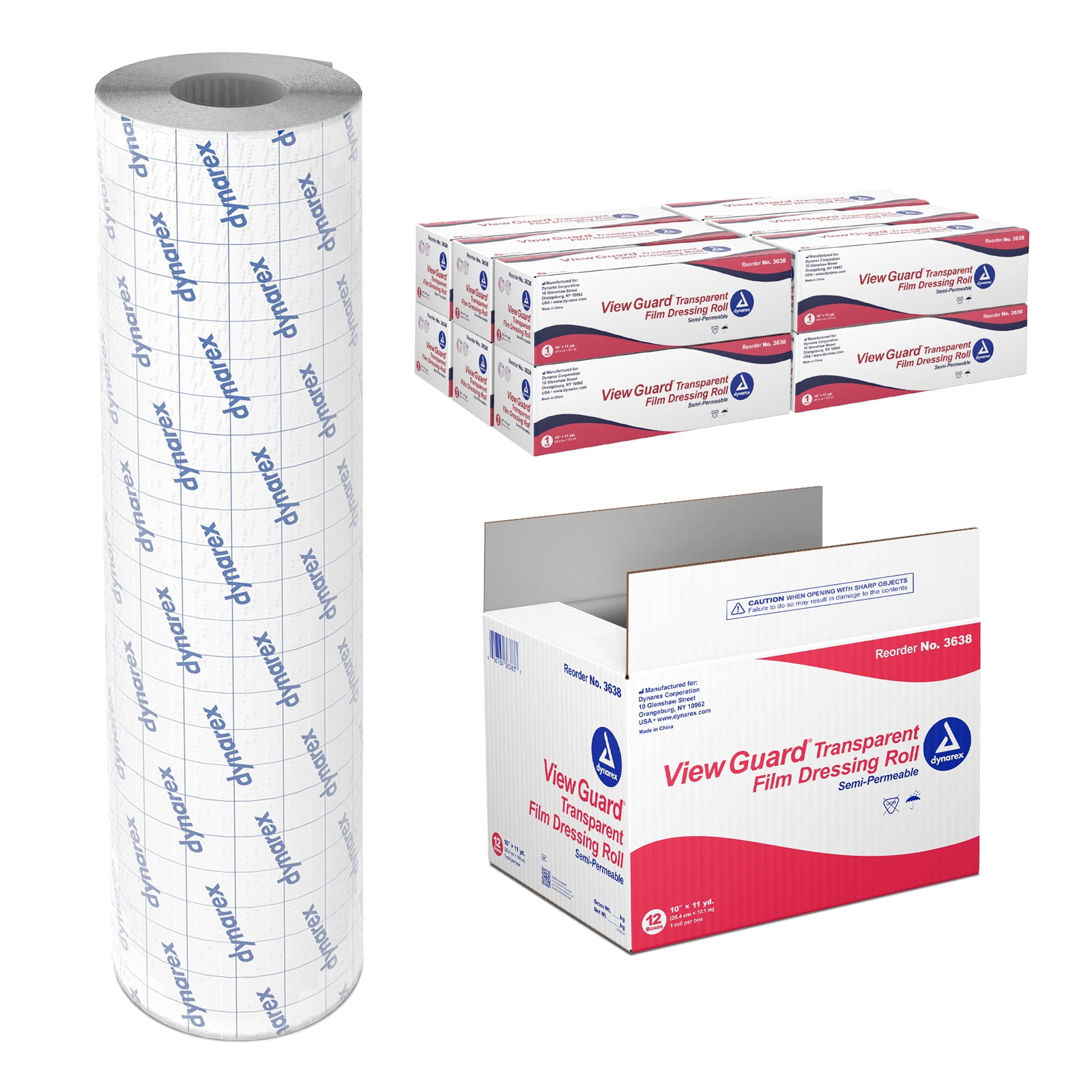Dynarex View Guard Transparent Film Dressing Rolls, Non-Sterile ...