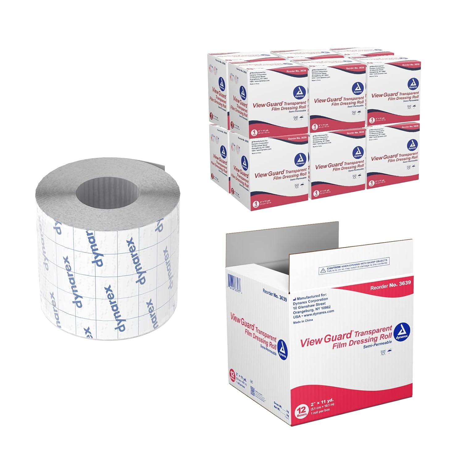 Dynarex View Guard Transparent Film Dressing Rolls, Non-Sterile ...