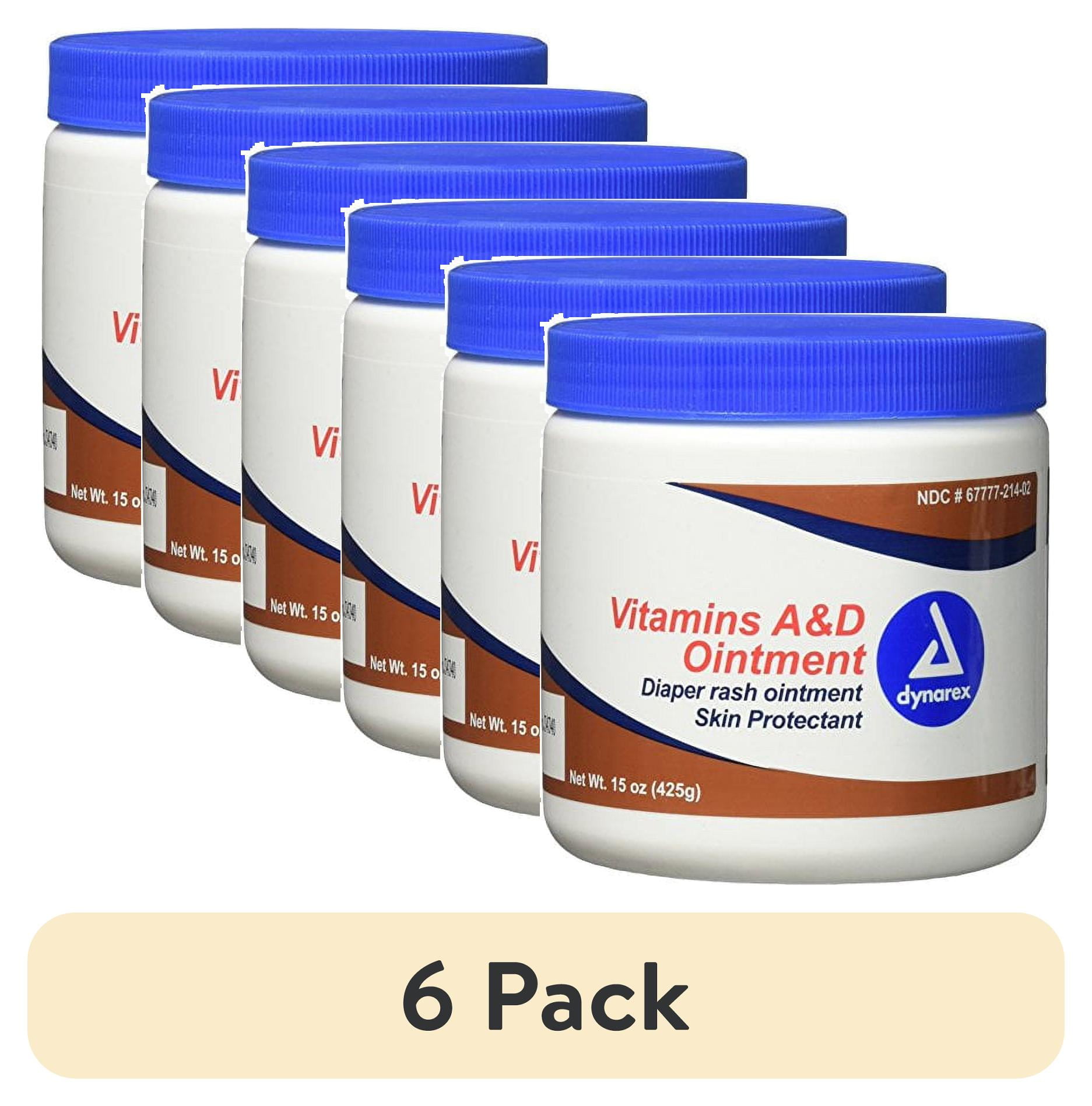 (6 pack) Dynarex Vitamin A&D Ointment, Diaper Rash Treatments, 15 oz ...
