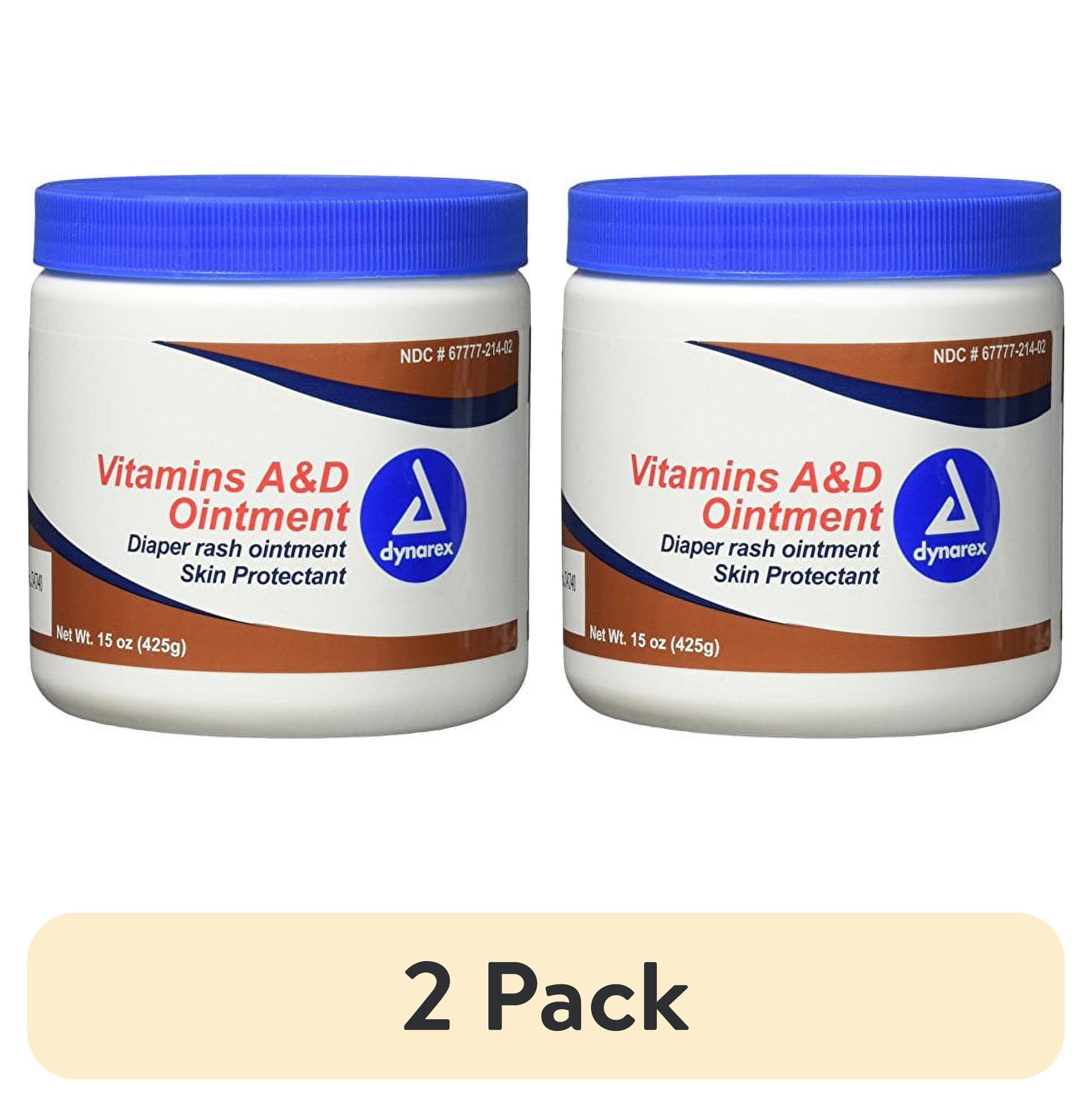 (2 pack) Dynarex Vitamin A&D Ointment, Diaper Rash Treatments, 15 oz ...
