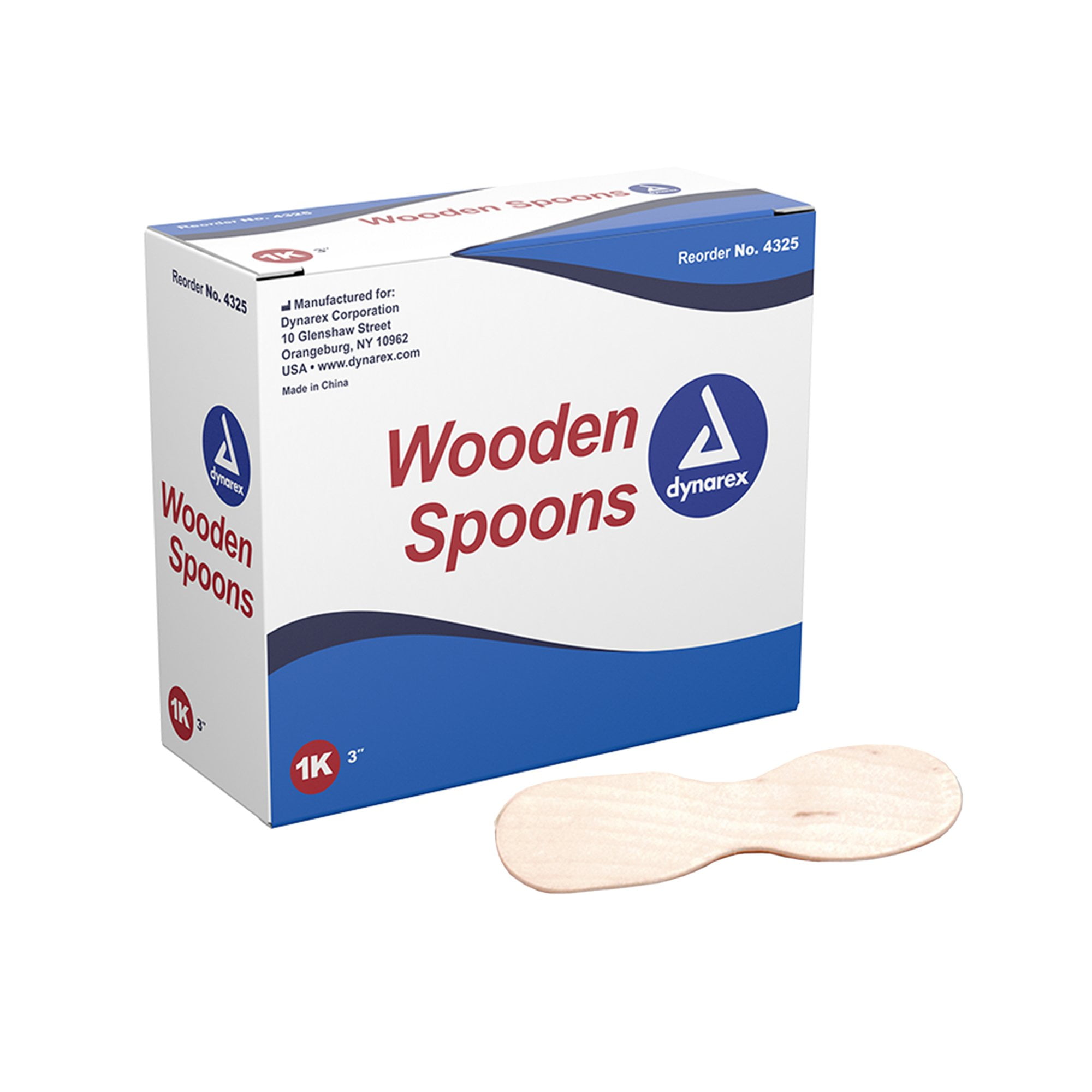 Dynarex Wood Disposable Medical Spoon 4325 1000 per Box - Walmart.com