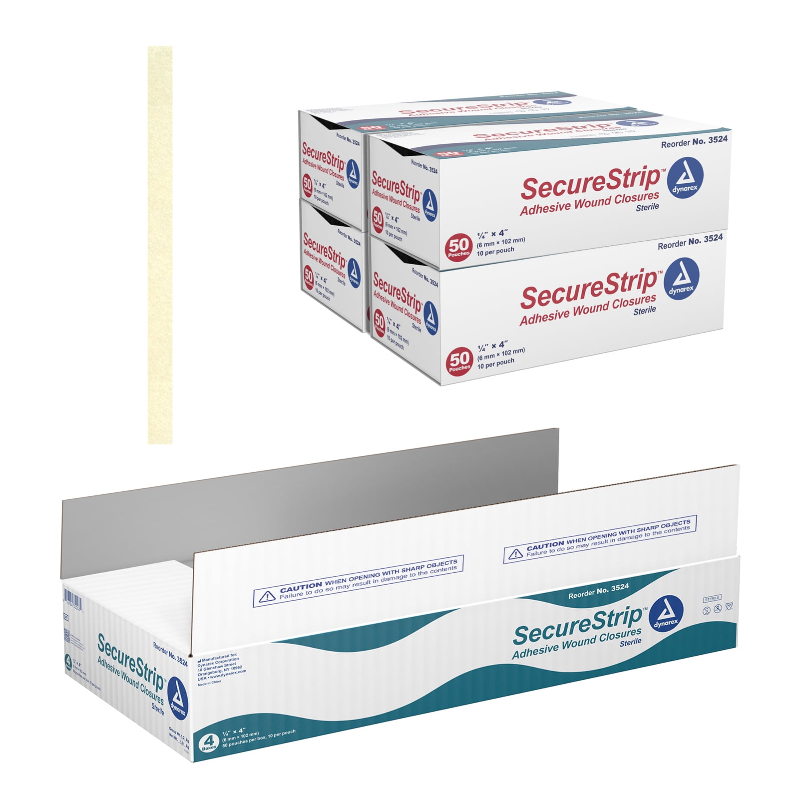 Dynarex Wound Closure Strips - Sterile, Provides Sterile Support to ...