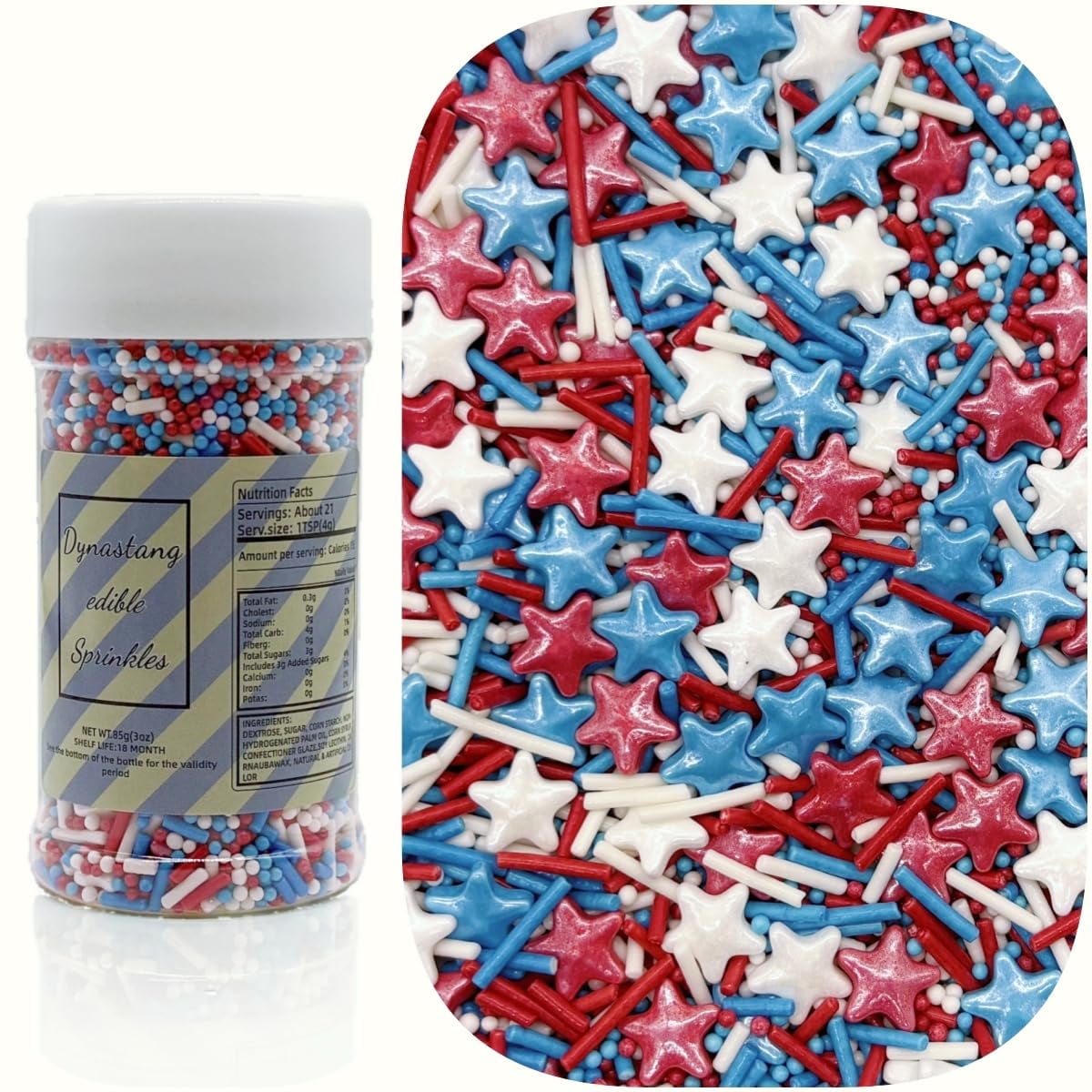 Dynastang 4th of July BDF32 Patriotic Stars & Pearls & Edible Stars ...