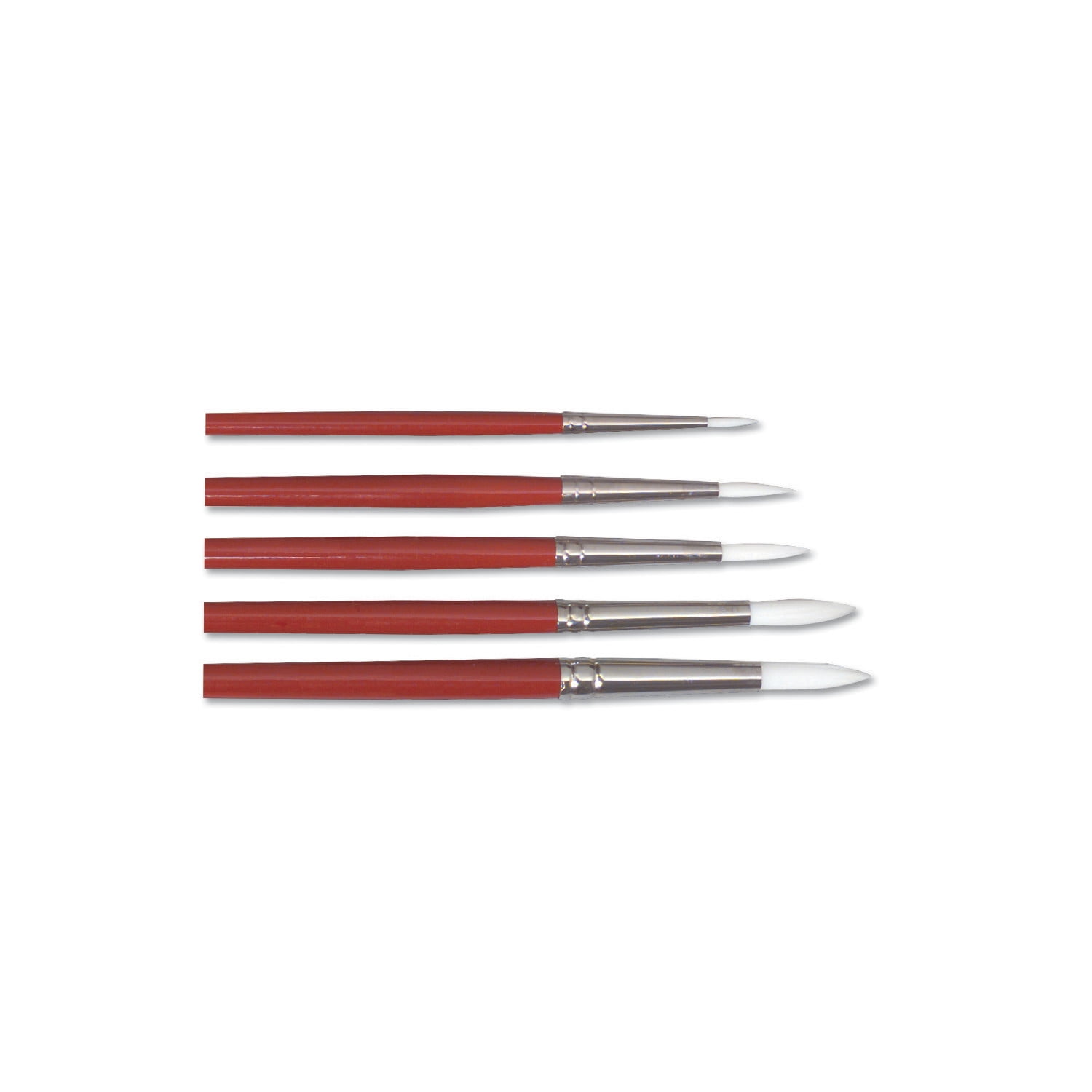 Dynasty Brush White Taklon Watercolor Brushes, Round Style, Short ...