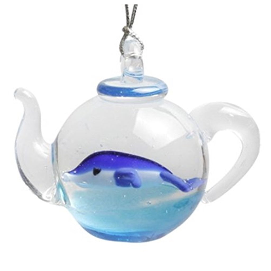 Dynasty Gallery Blue Dolphin Teapot Hanging Ornament - Walmart.com