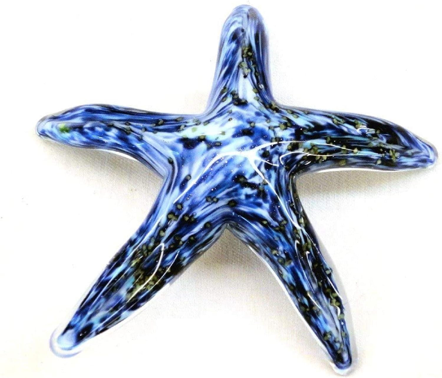 Dynasty Gallery Hand Blown Glass Walking Starfish, Blue Glows in the ...
