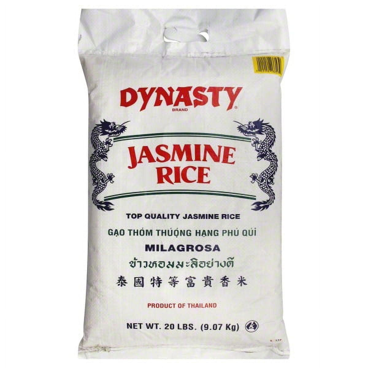 Dynasty Thai Jasmine Rice 20 lb Bag Authentic Exported from Thailand ...