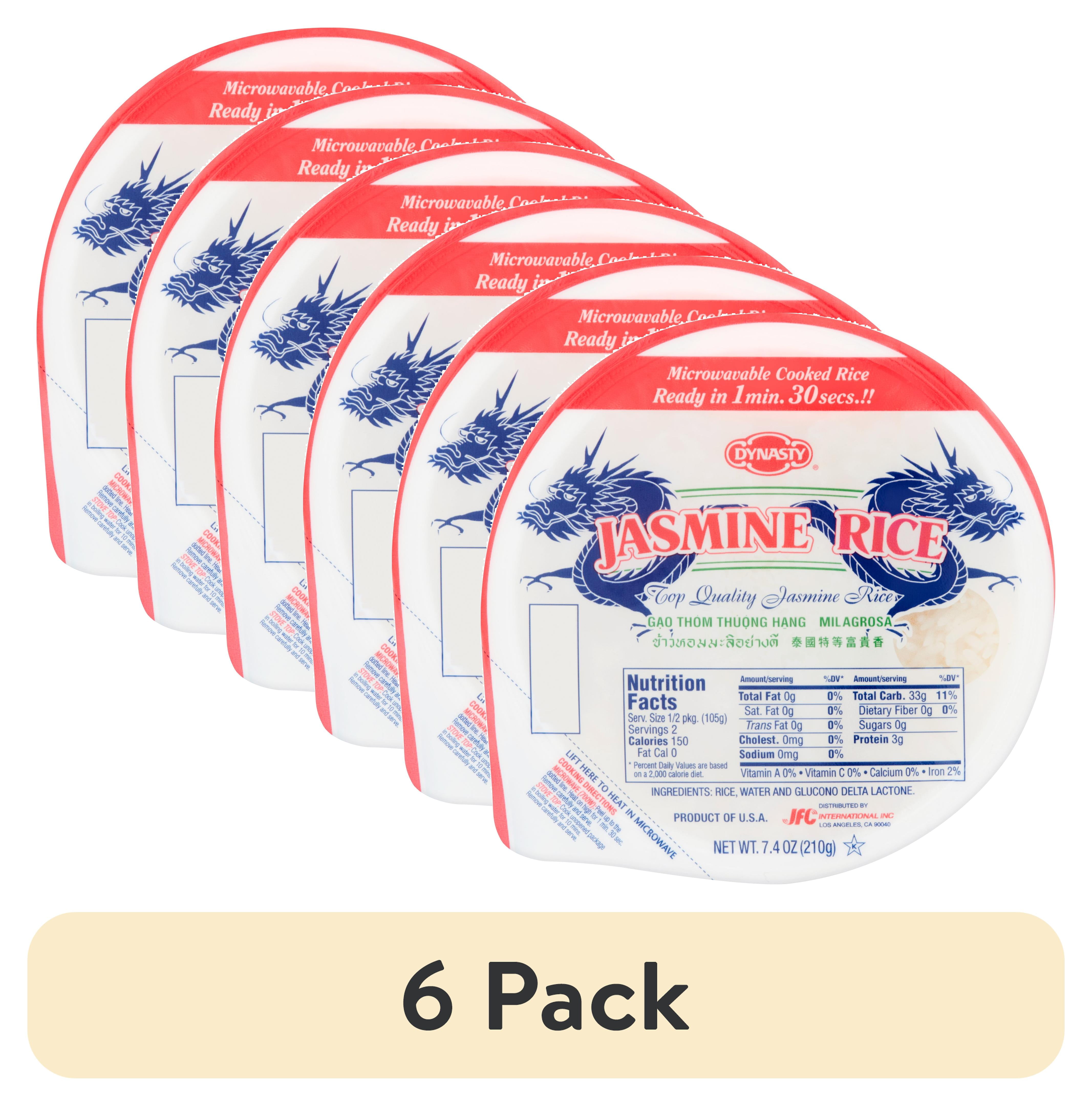 (6 pack) Dynasty Non-GMO, Gluten-Free, and Vegan, Top Quality Jasmine ...