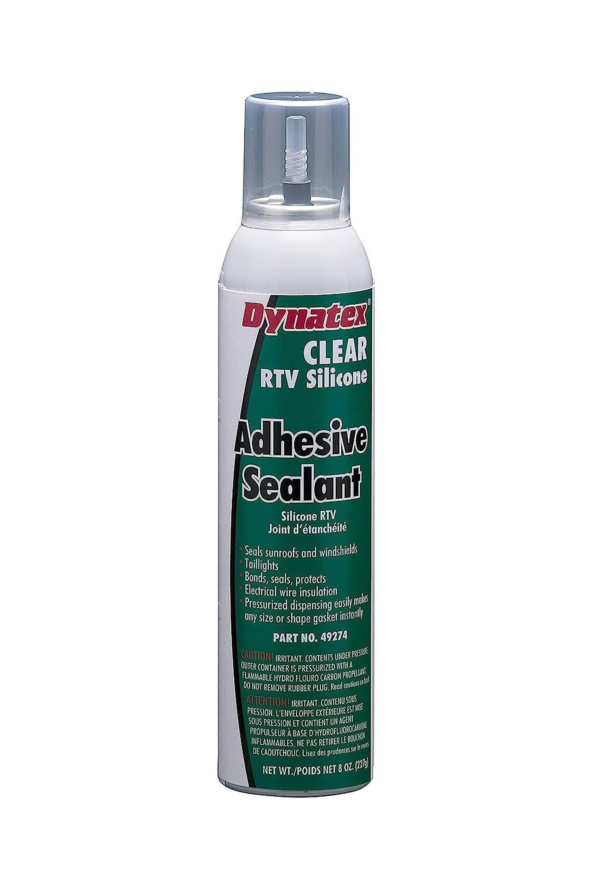 Dynatex 49274 Clear RTV Silicone Adhesive/Sealant 8 Oz. - Walmart.com