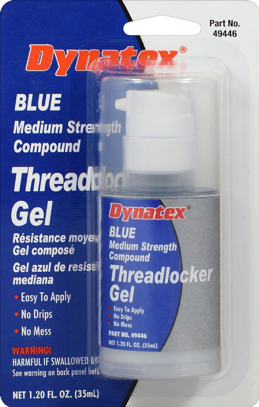 Dynatex 49446 Blue Medium Strength Threadlocker Gel 35ml Pump - Walmart.com