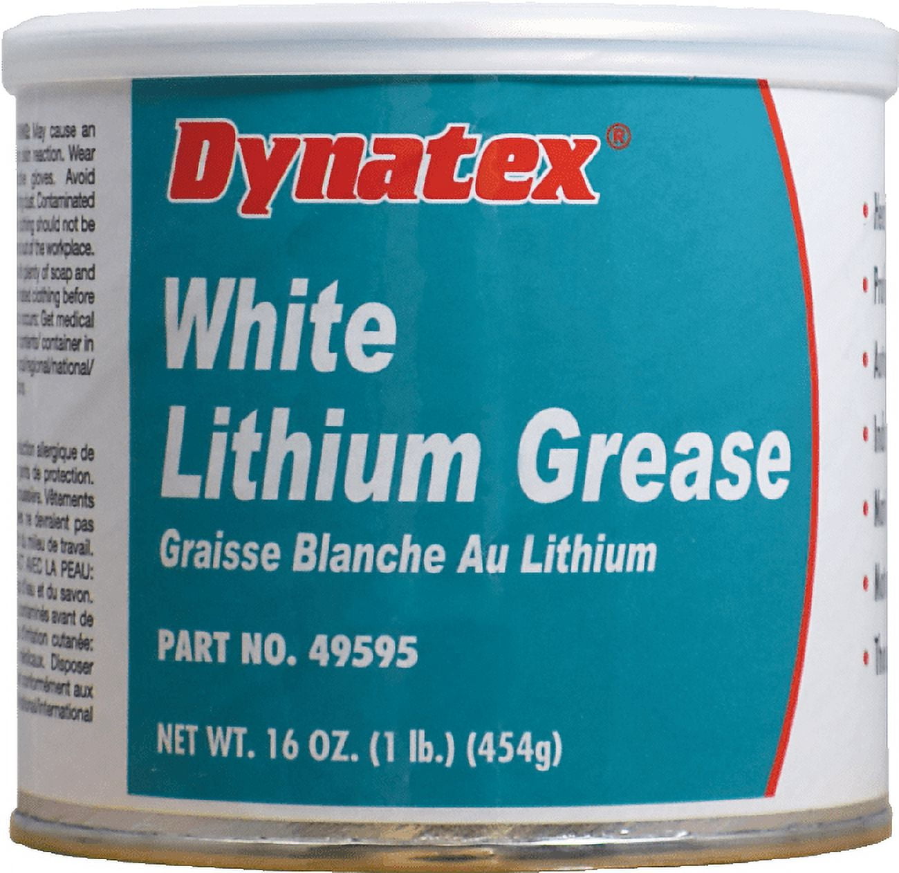 Dynatex 49595 White Lithium Grease 16 Oz. Tub 1EA - Walmart.com