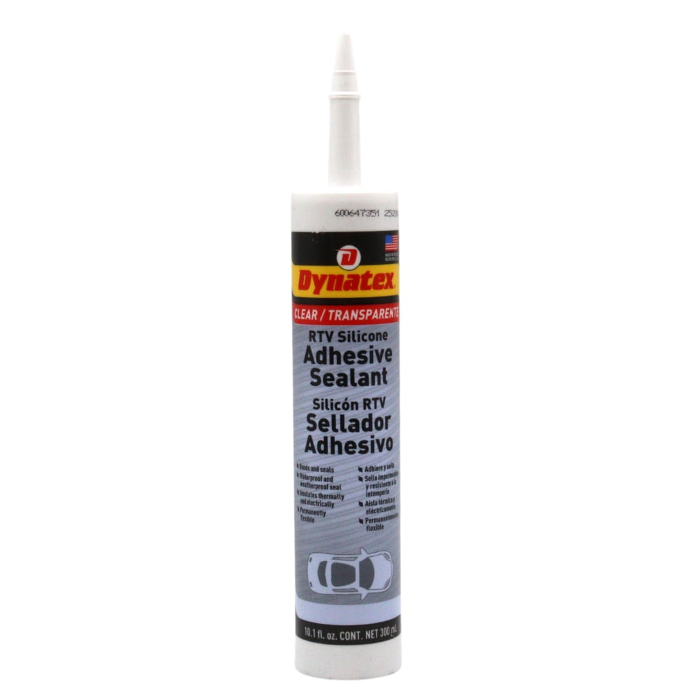 Dynatex RTV Clear Silicone Adhesive Sealant 10.1 oz Caulk Tube ...