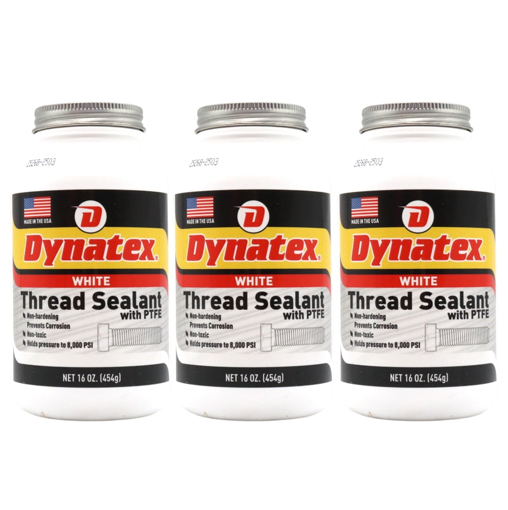 Dynatex Thread Sealant with PTFE 16 oz Bottle - Non-Toxic, Non-Drying ...