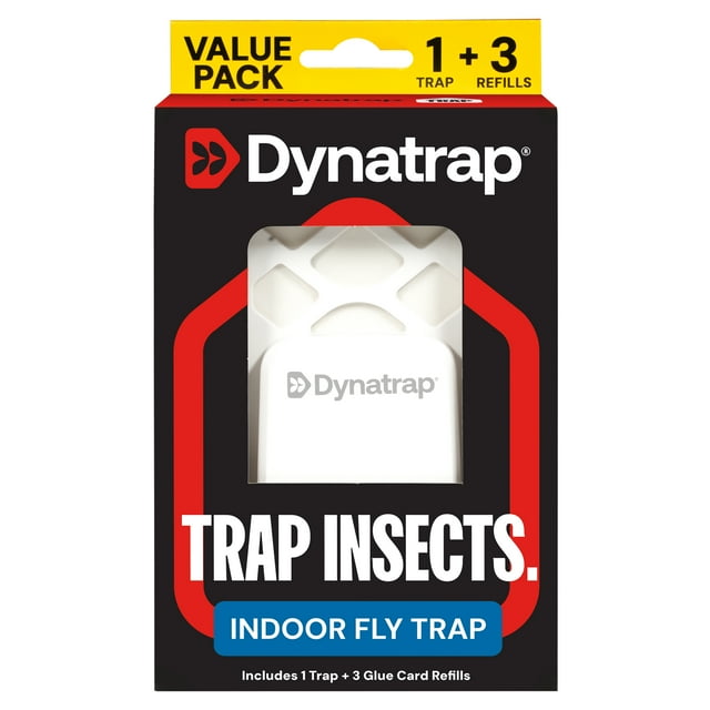 Dynatrap Indoor Insect Trap, White, 1 Trap, 3 Refills - Walmart.com