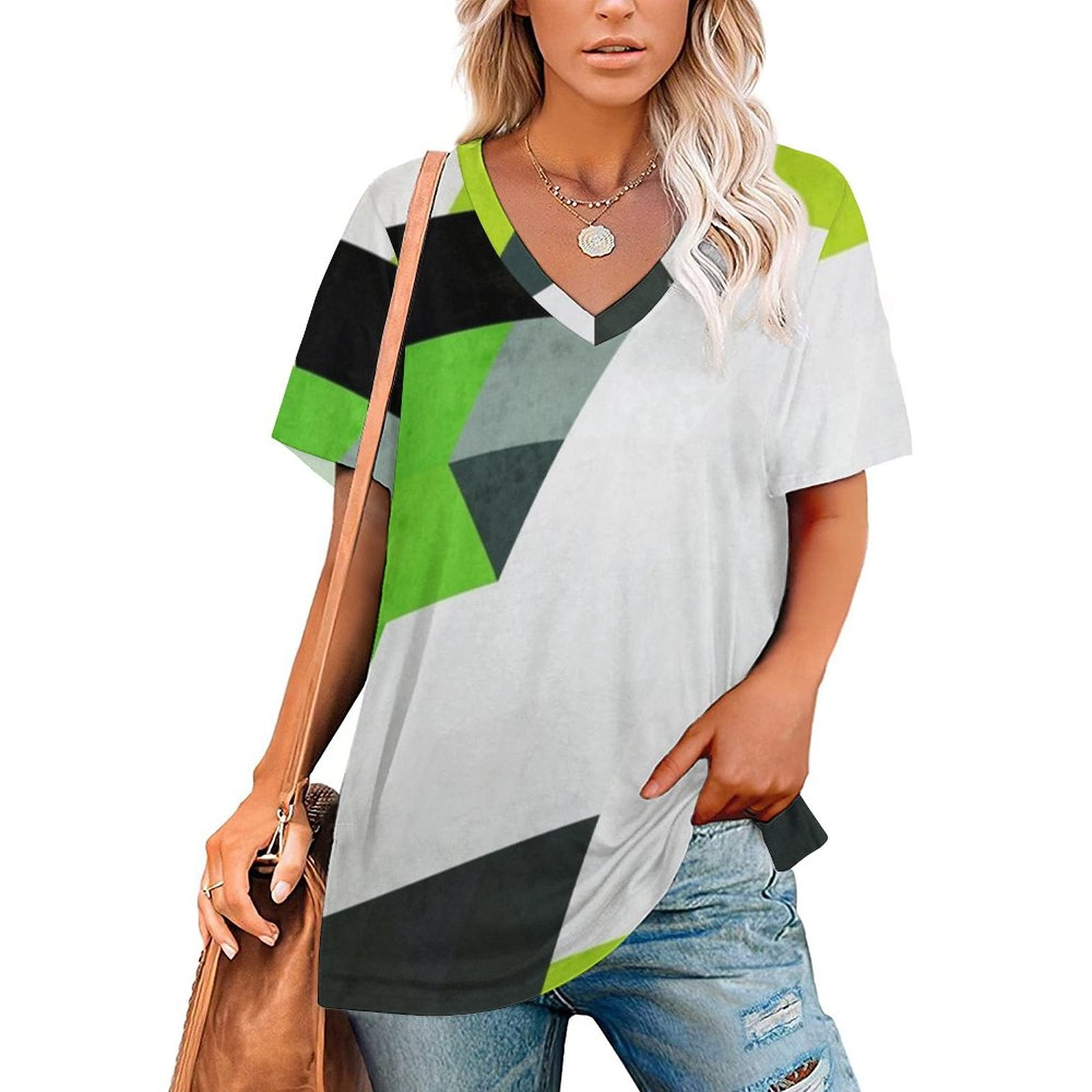 Dyne Wyth Lotus Leaf Neck Women'S T-Shirt Cute Elegant Tops Tees Long ...