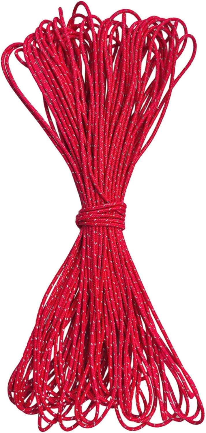 Dyneema Reflective Rope -2mm 400kg Fracture Strain - Suitable for Tents ...