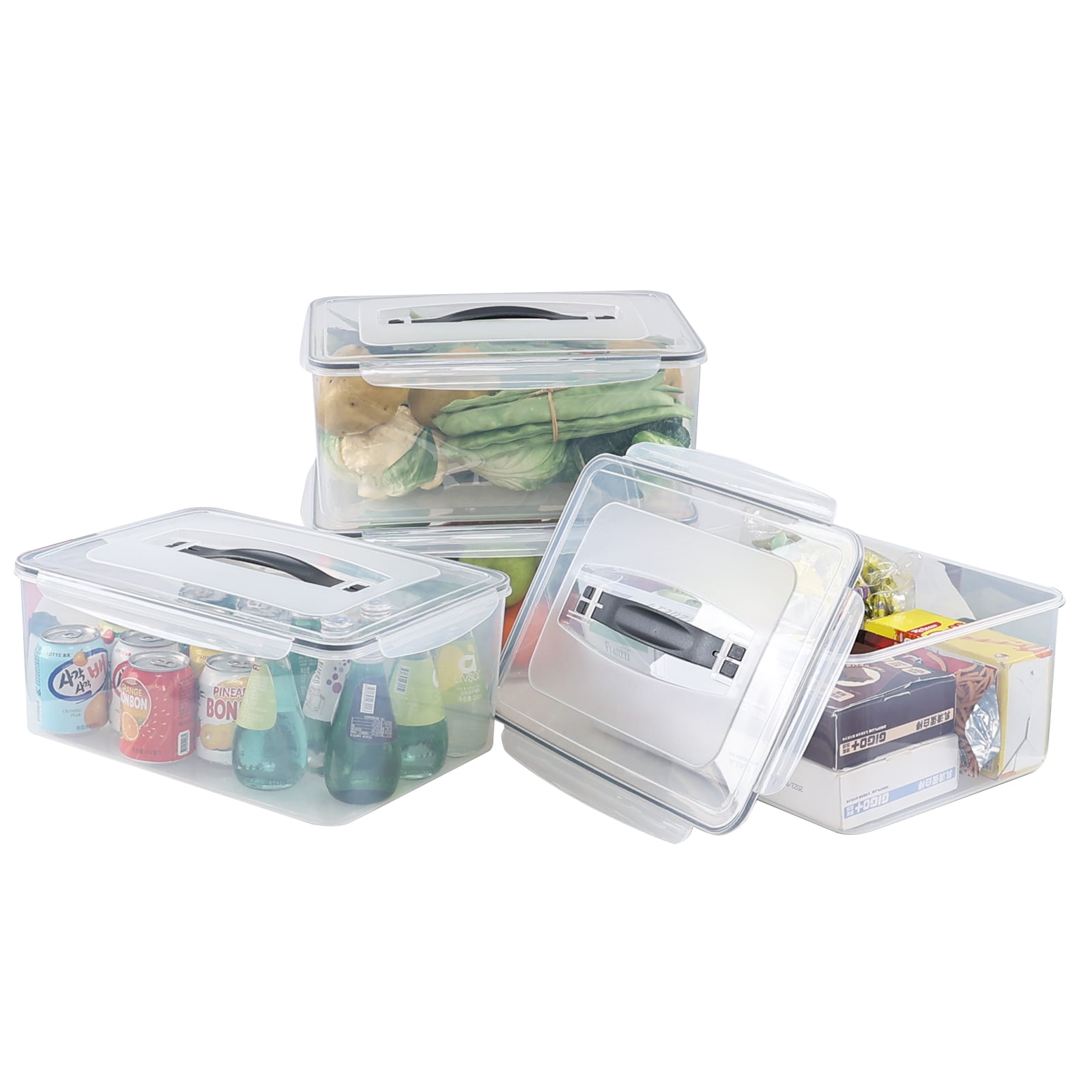 DynkoNA 4-Pack Clear Plastic Gasket Boxes with Lids, 15 Quart Airtight ...