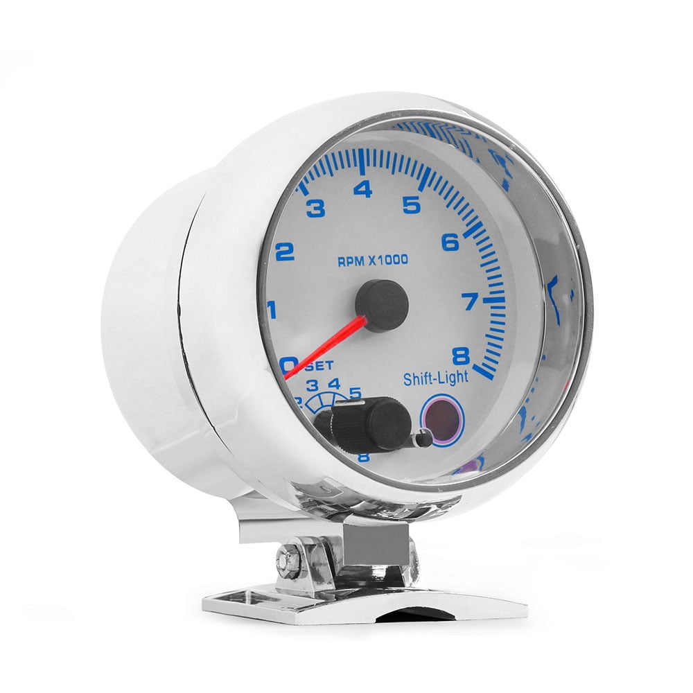 Dyno Racing 3.75'' 12V Automotive Replacement 0-8000 RPM Tachometer ...