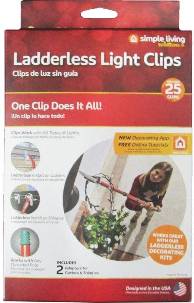 Dyno Seasonal Solutions 25 Count Ladder Clips, Frost - Walmart.com