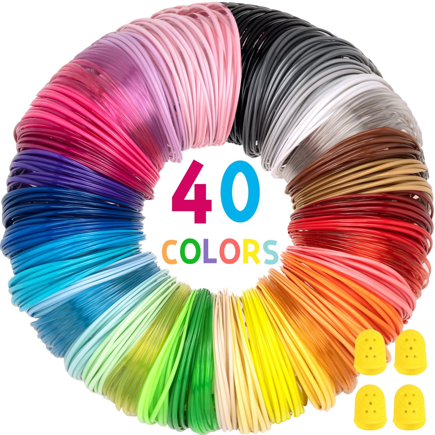 Dynta 3D Pen Filament Refills 40 Colors, 10 Ft Per Color Total 400 Ft 1 ...