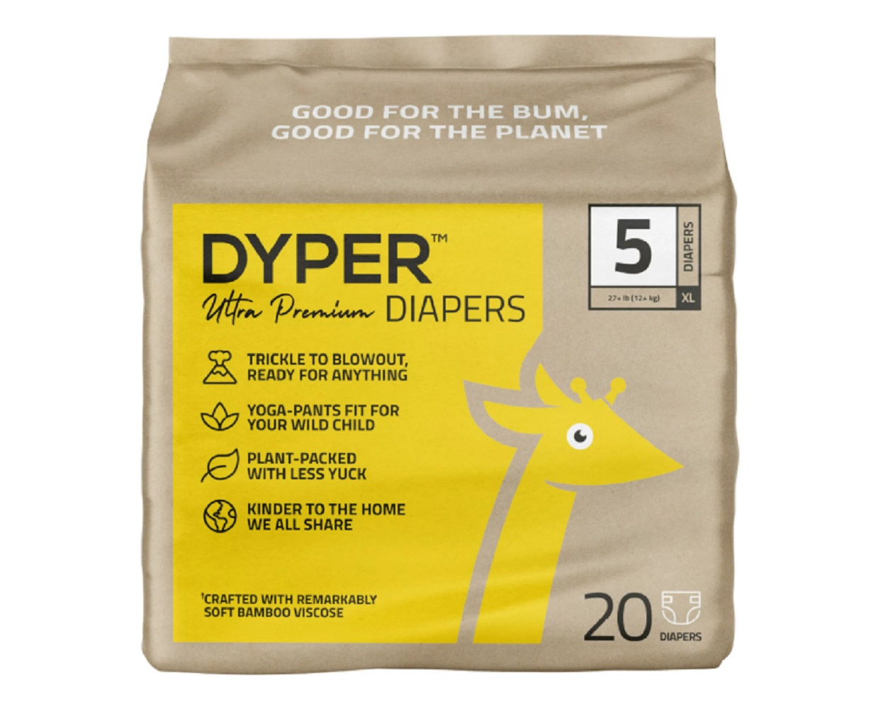 Dyper V4DTCD5P Ultra Premium Diapers, Size 5 20Ct - Walmart.com