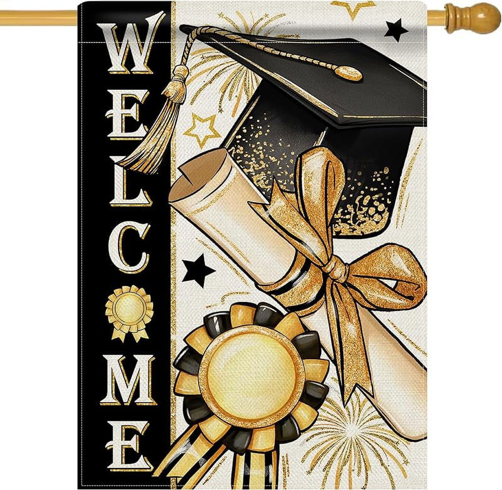 Dyrenson Welcome Class of 2024 Congrats Grad Decorative Garden Flag ...