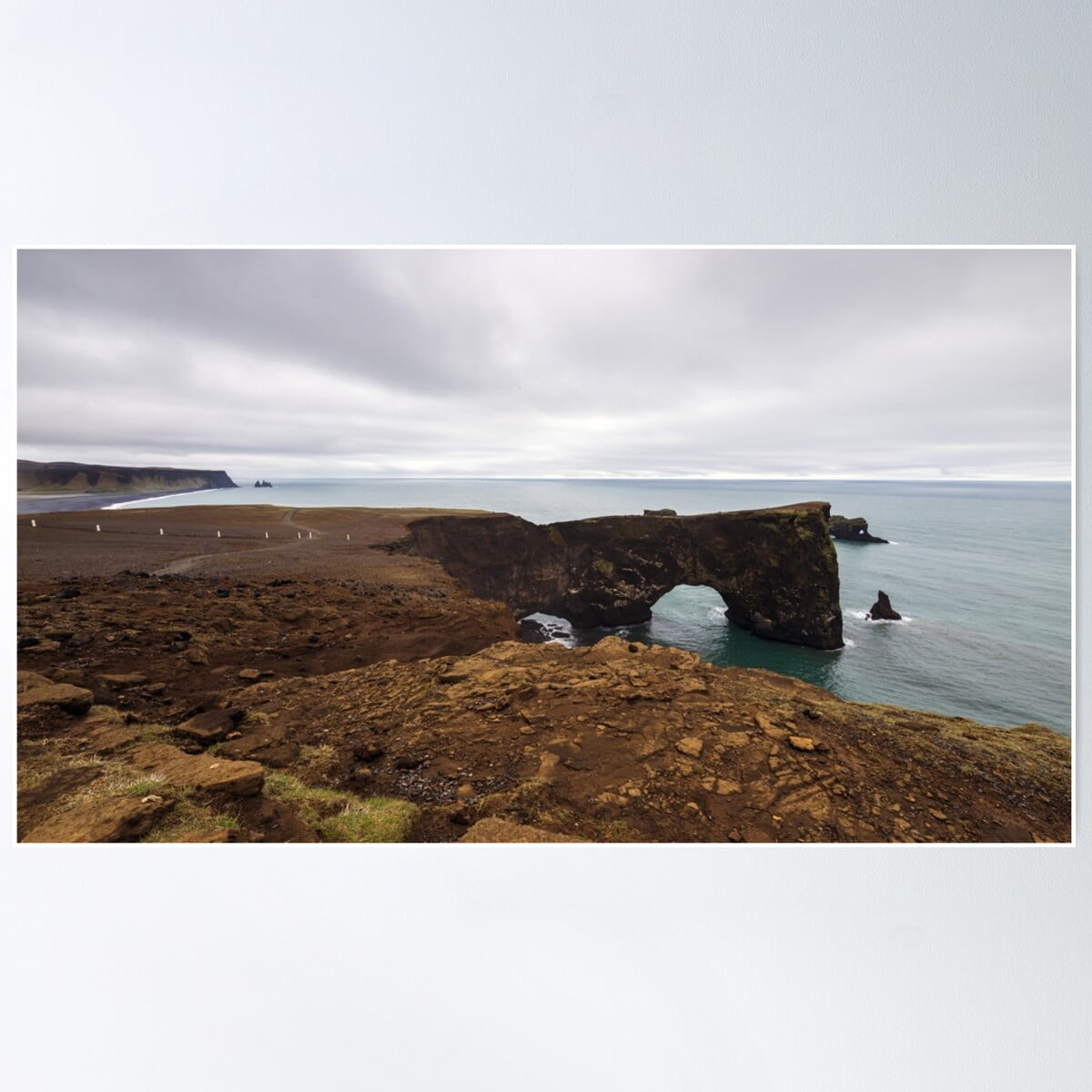 Dyrholaey In Iceland In Summer Poster Wall Art, Modern Wall Decor For ...